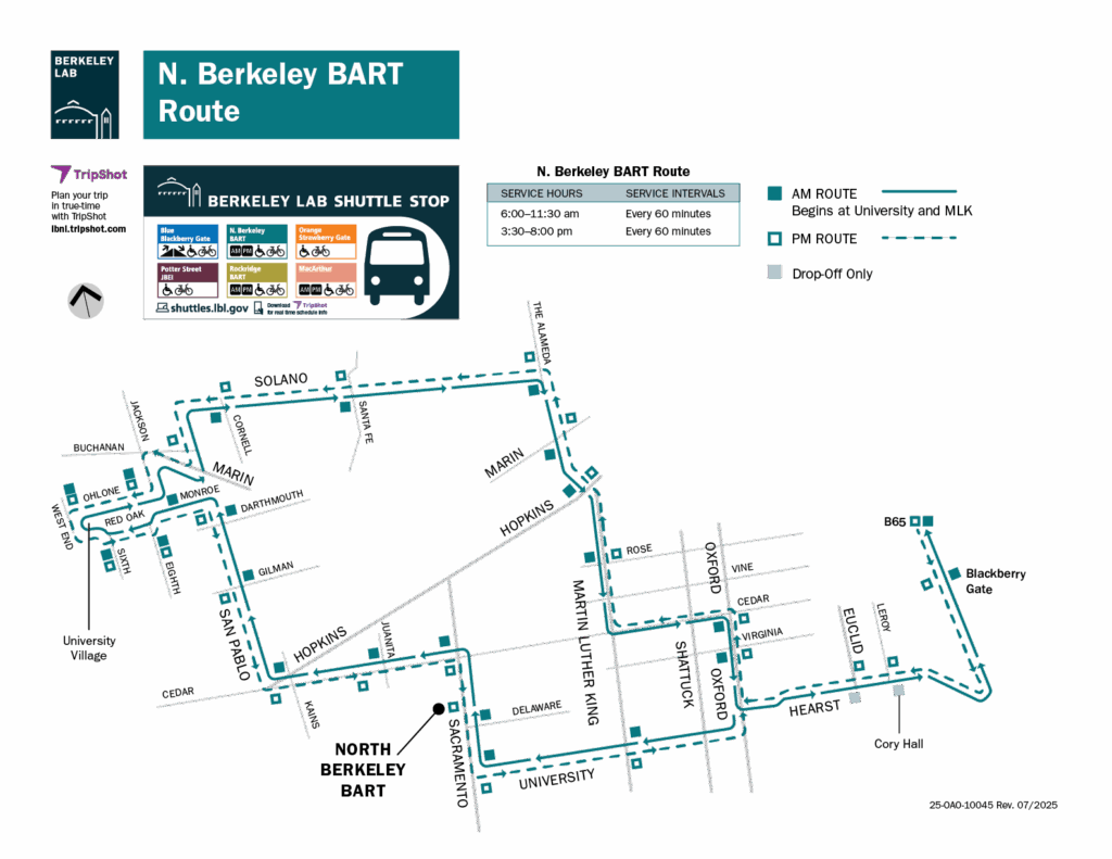 North Berkeley BART Route
